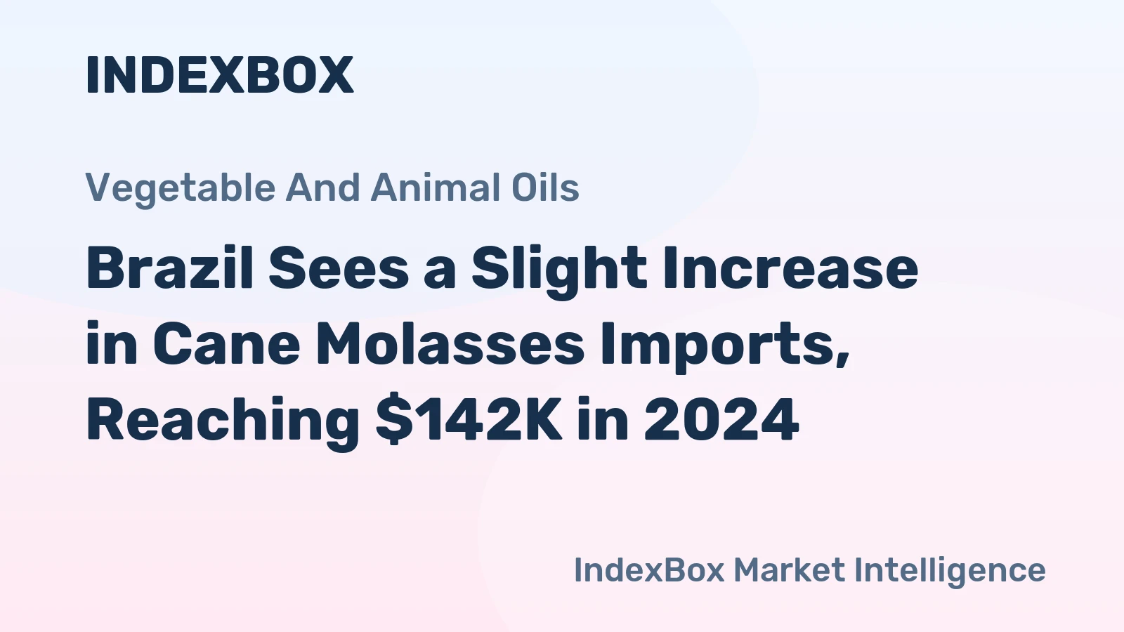 Brazil Sees a Slight Increase in Cane Molasses Imports, Reaching $142K in 2024
