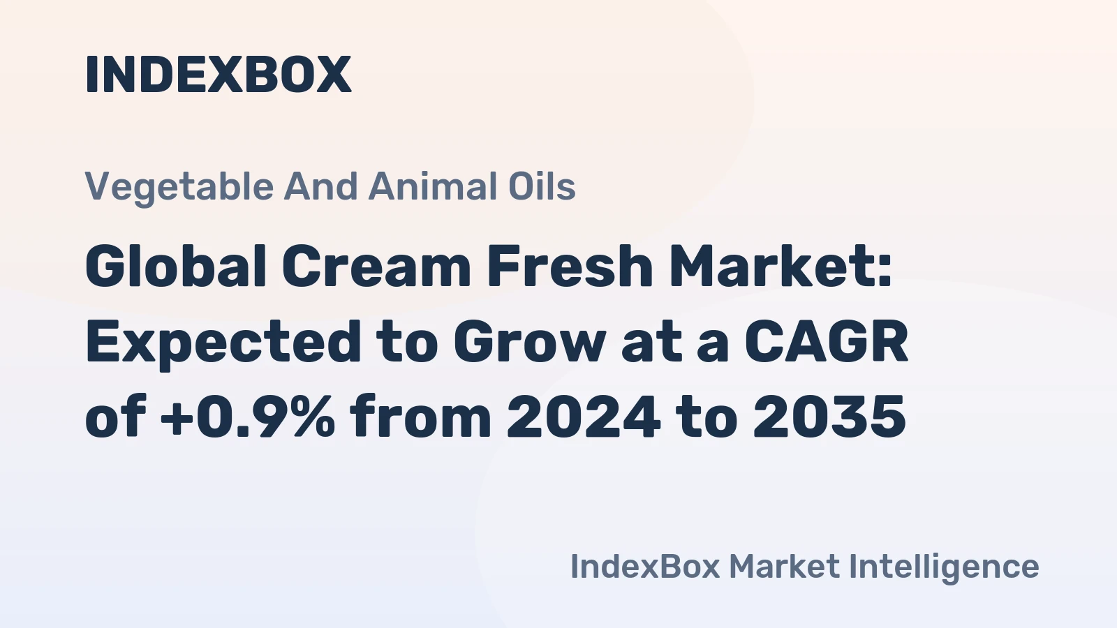Global Cream Fresh Market: Expected to Grow at a CAGR of +0.9% from 2024 to 2035