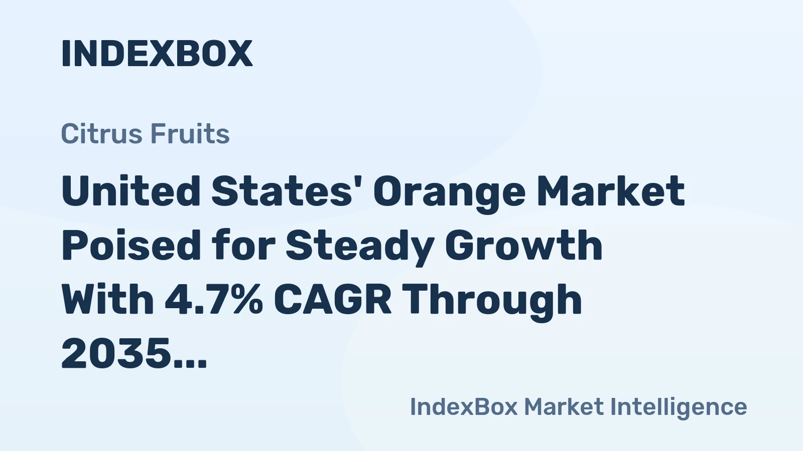 United States' Orange Market Poised for Steady Growth With 4.7% CAGR Through 2035