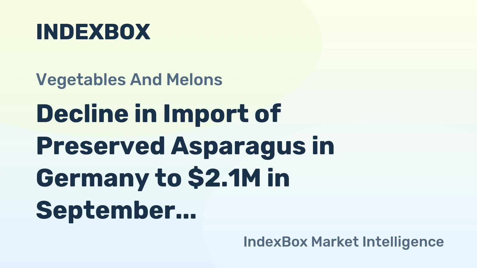 Decline in Import of Preserved Asparagus in Germany to $2.1M in September 2023