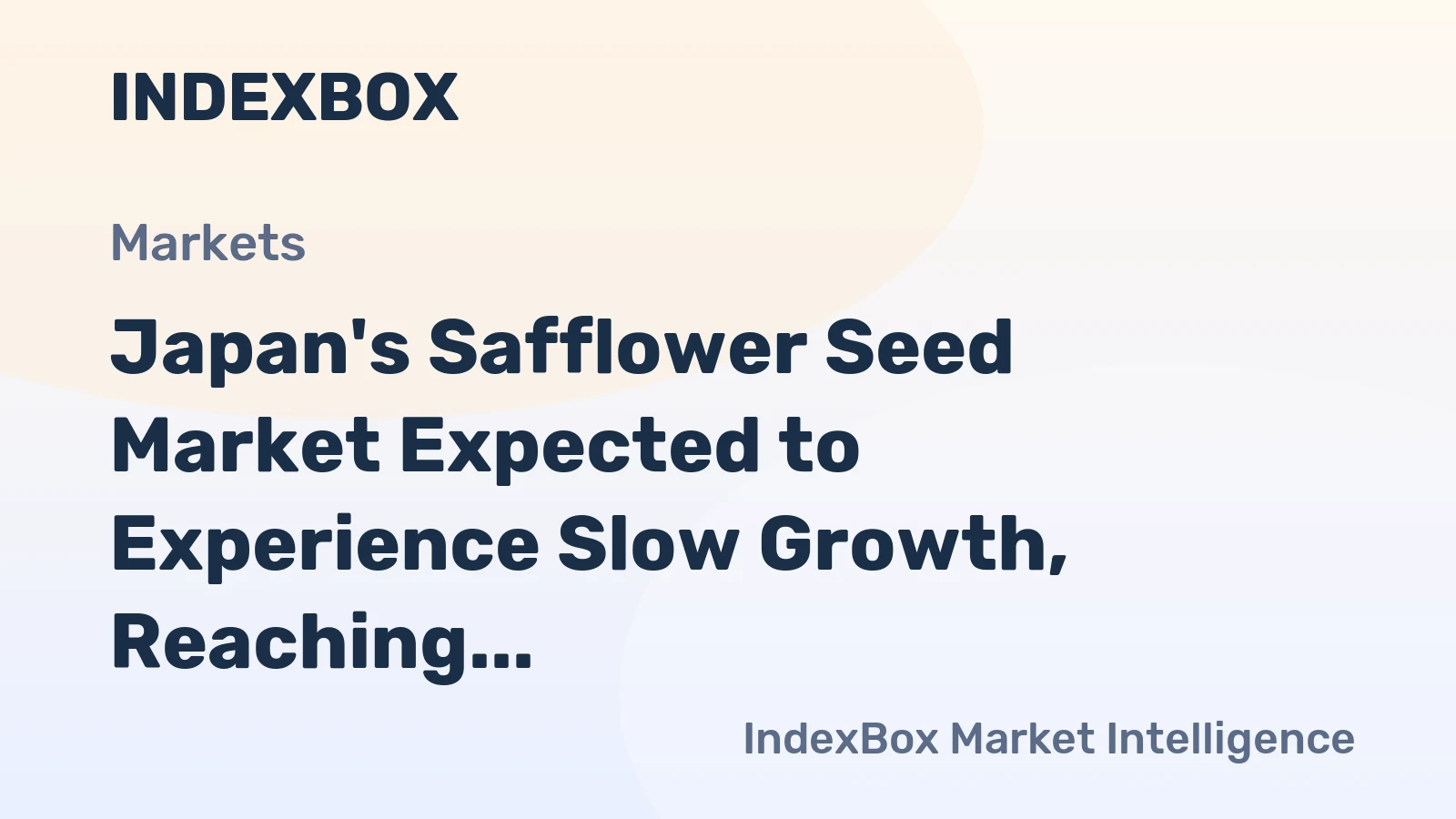 Japan's Safflower Seed Market Expected to Experience Slow Growth, Reaching 480 tons and $299K by 2035