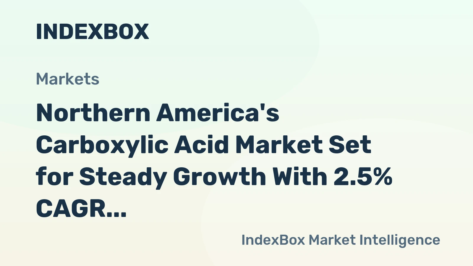 Northern America's Carboxylic Acid Market Set for Steady Growth With 2.5% CAGR Through 2035