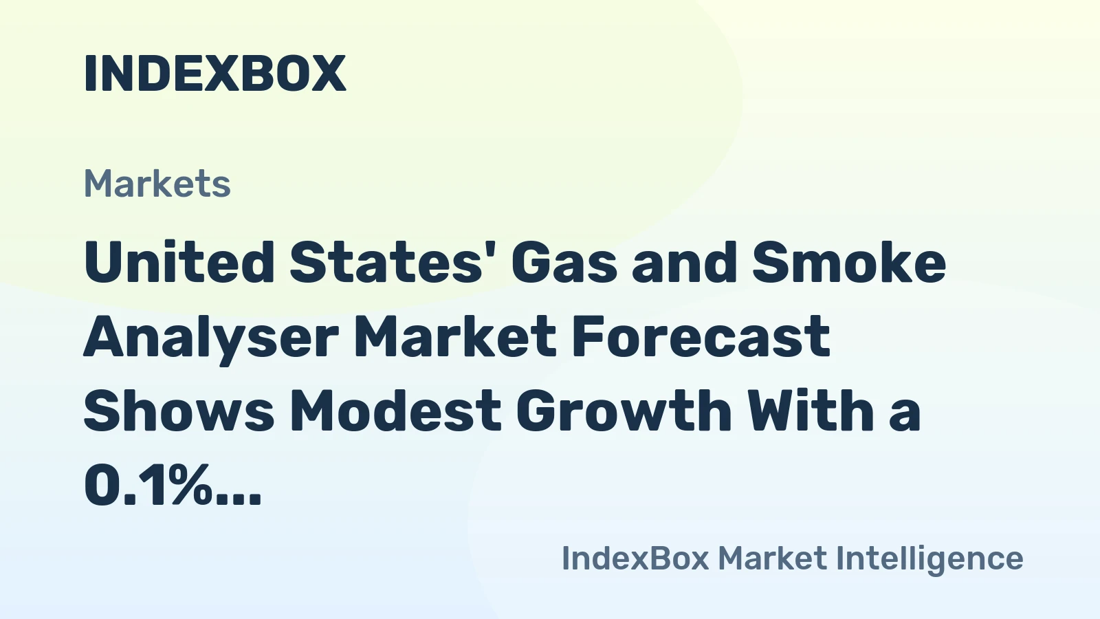 United States' Gas and Smoke Analyser Market Forecast Shows Modest Growth With a 0.1% Volume CAGR Through 2035