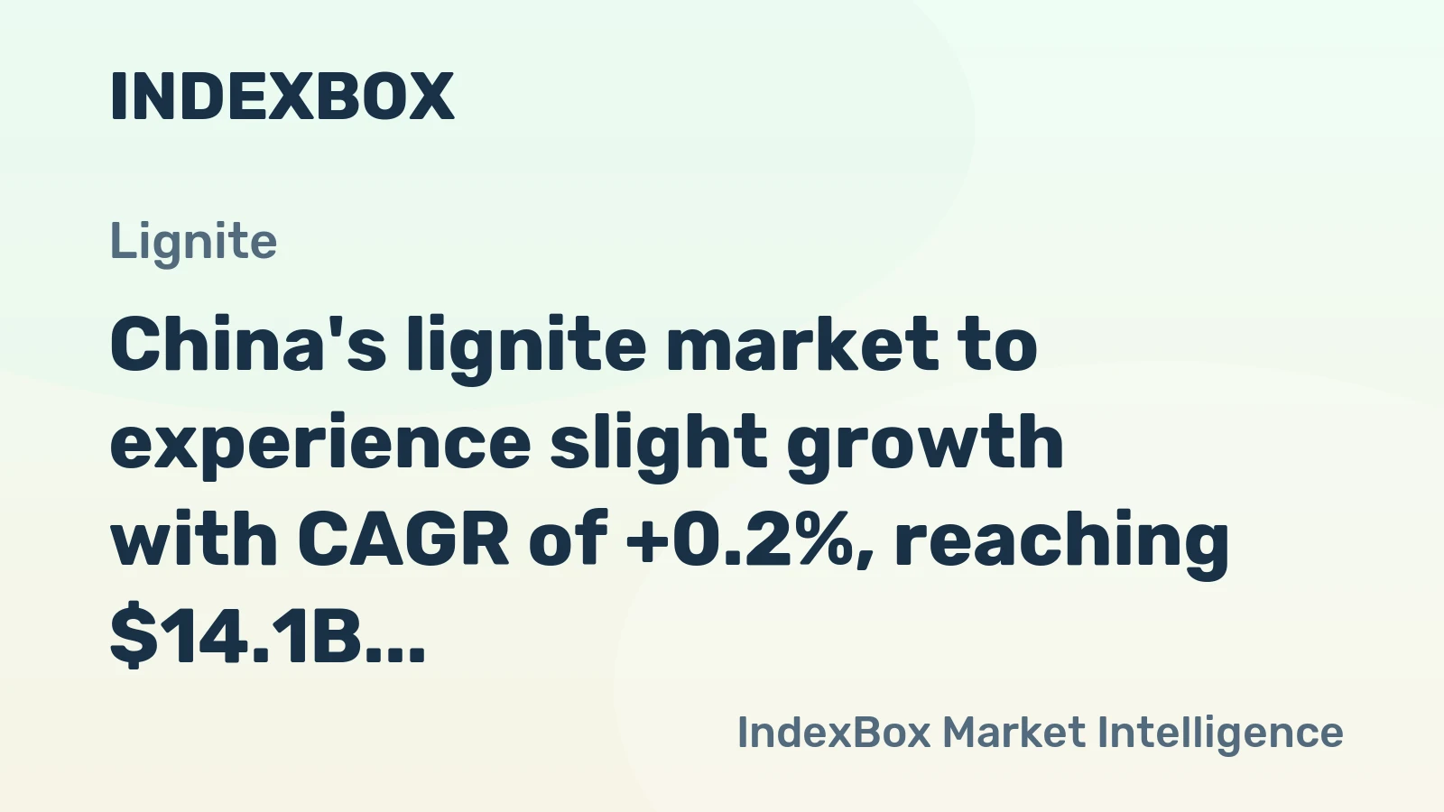 China's lignite market to experience slight growth with CAGR of +0.2%, reaching $14.1B by 2035