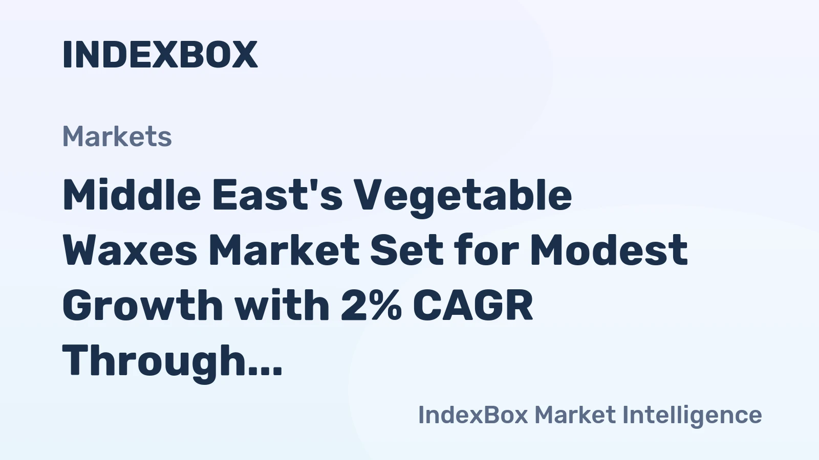 Middle East's Vegetable Waxes Market Set for Modest Growth with 2% CAGR Through 2035