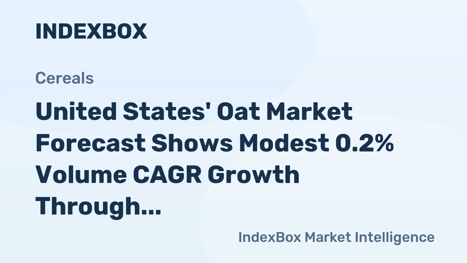 United States' Oat Market Forecast Shows Modest 0.2% Volume CAGR Growth Through 2035