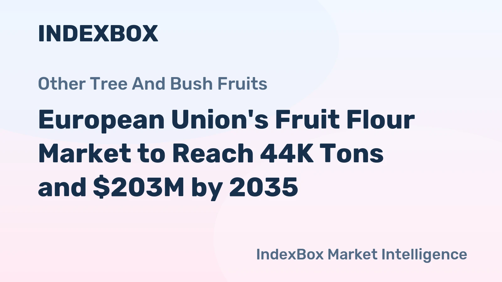 European Union's Fruit Flour Market to Reach 44K Tons and $203M by 2035