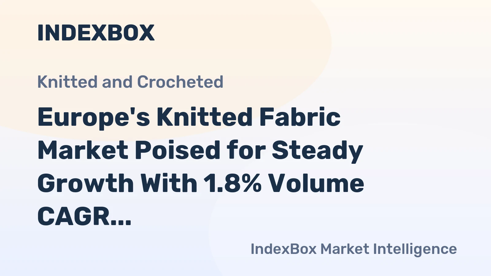 Europe's Knitted Fabric Market Poised for Steady Growth With 1.8% Volume CAGR Through 2035