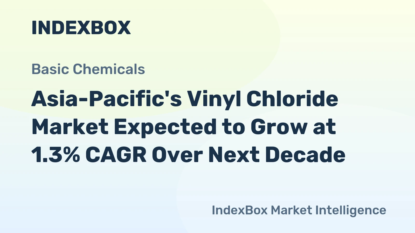 Asia-Pacific's Vinyl Chloride Market Expected to Grow at 1.3% CAGR Over Next Decade