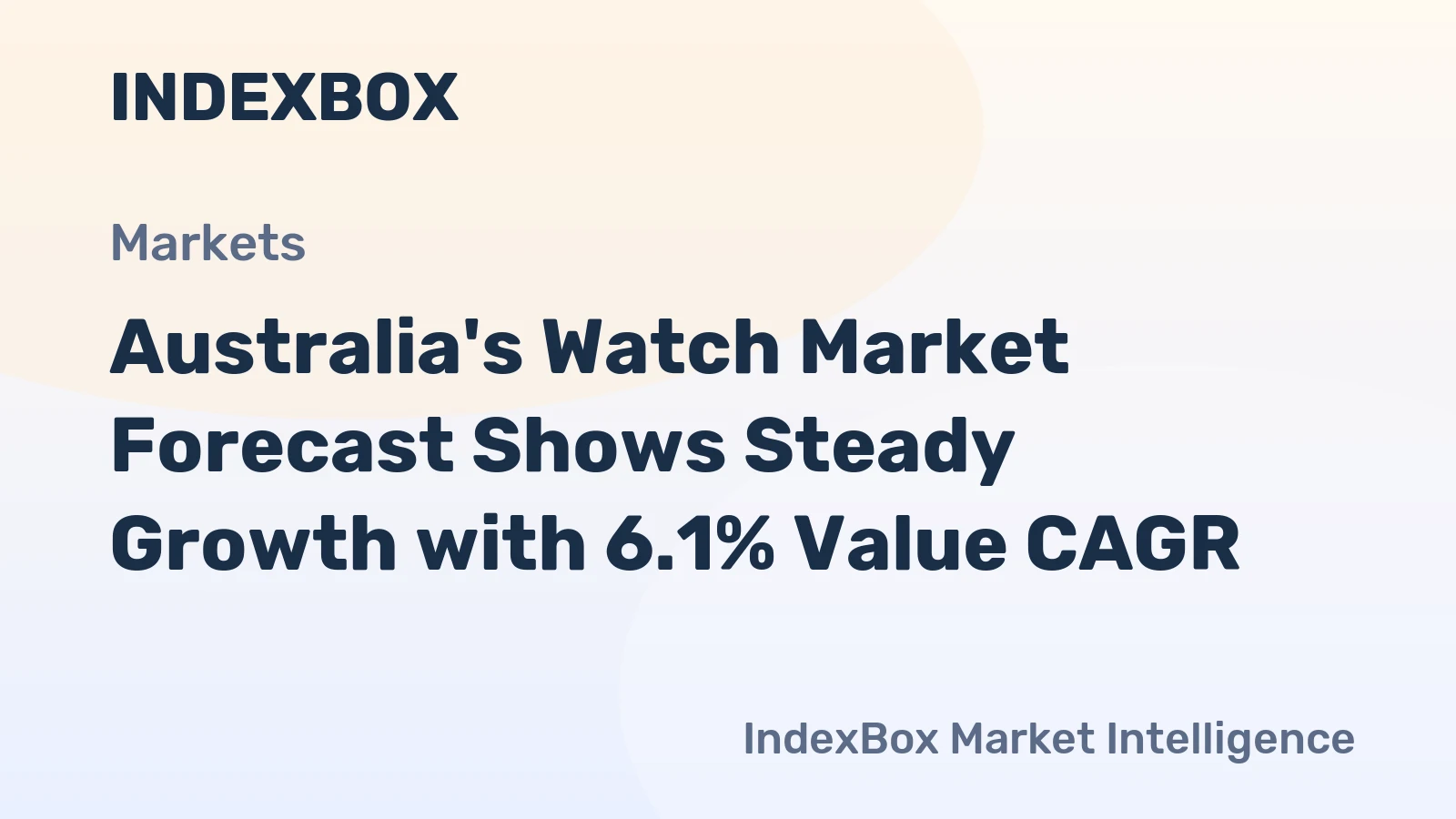 Australia's Watch Market Forecast Shows Steady Growth with 6.1% Value CAGR