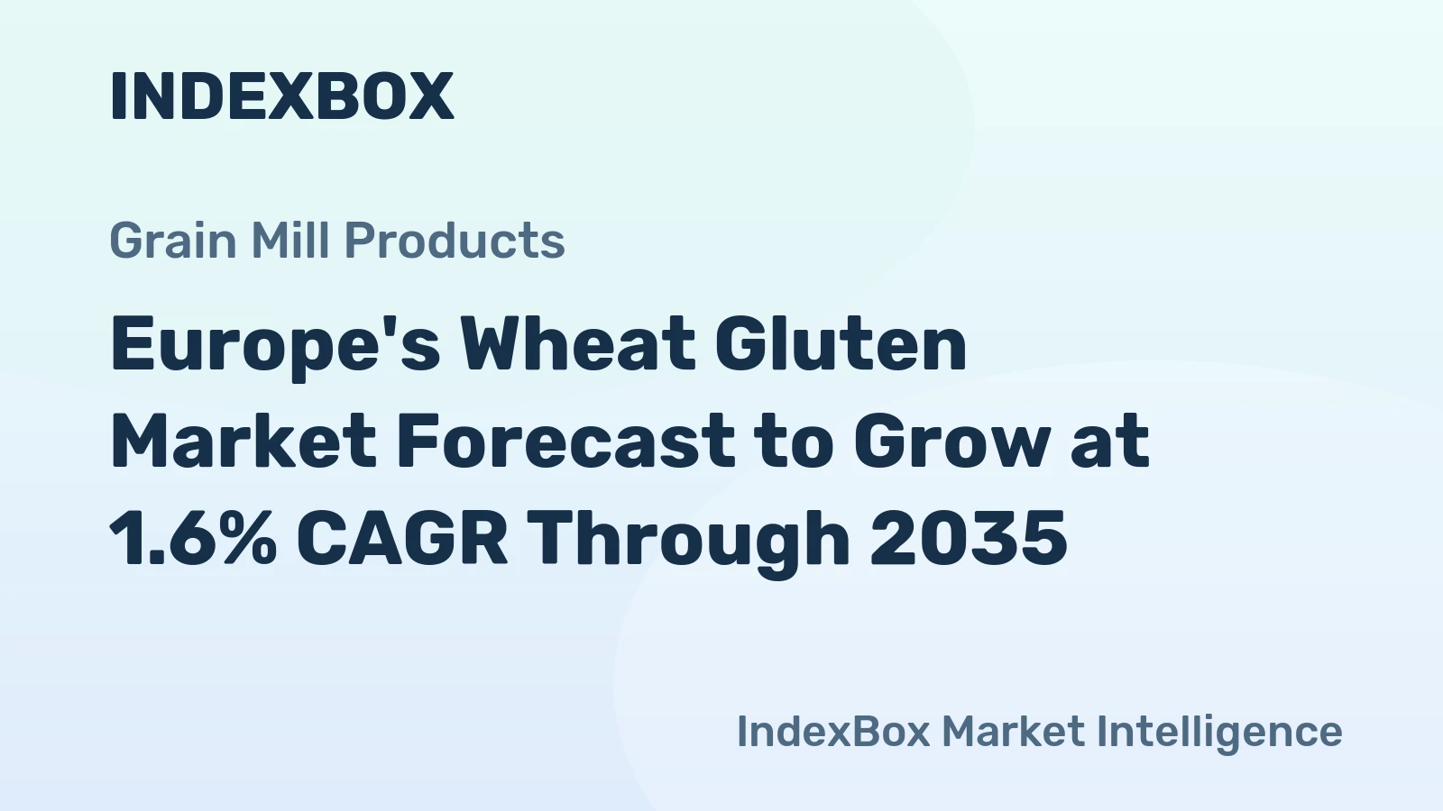 Europe's Wheat Gluten Market Forecast to Grow at 1.6% CAGR Through 2035