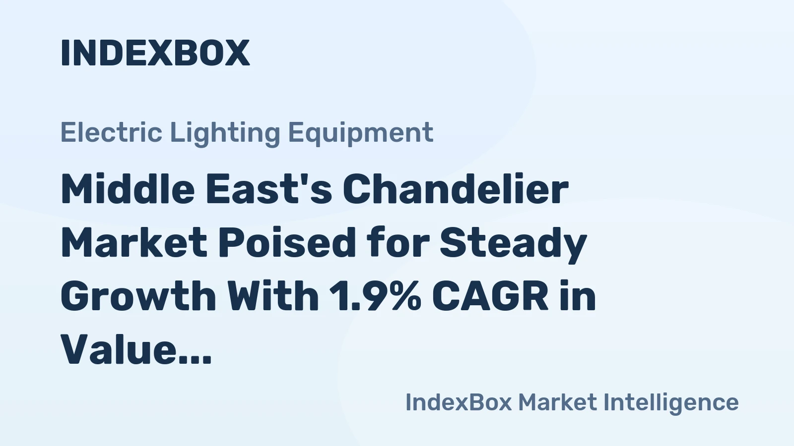 Middle East's Chandelier Market Poised for Steady Growth With 1.9% CAGR in Value Through 2035