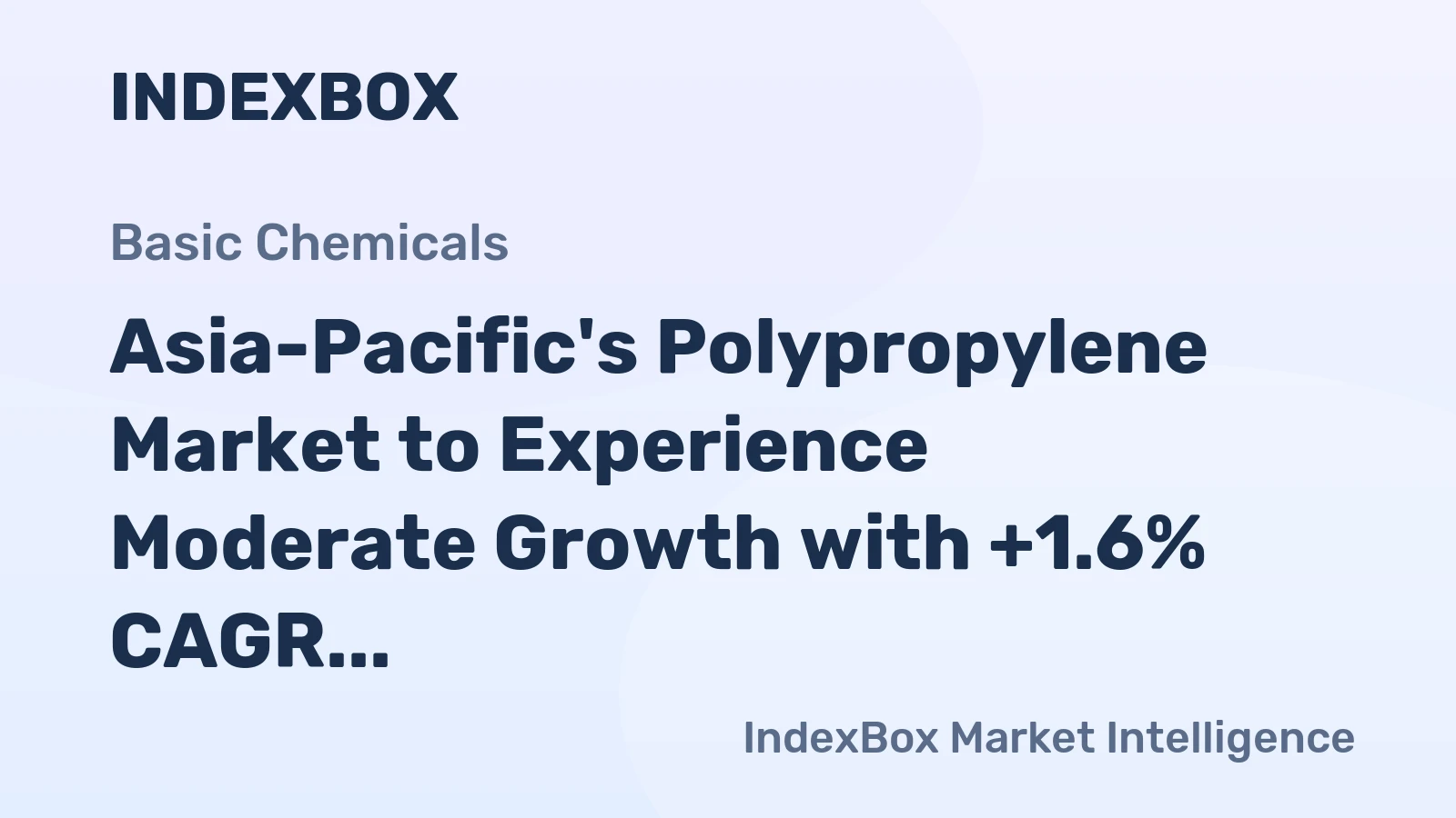 Asia-Pacific's Polypropylene Market to Experience Moderate Growth with +1.6% CAGR by 2035