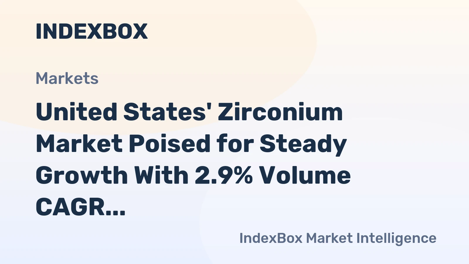 United States' Zirconium Market Poised for Steady Growth With 2.9% Volume CAGR Through 2035
