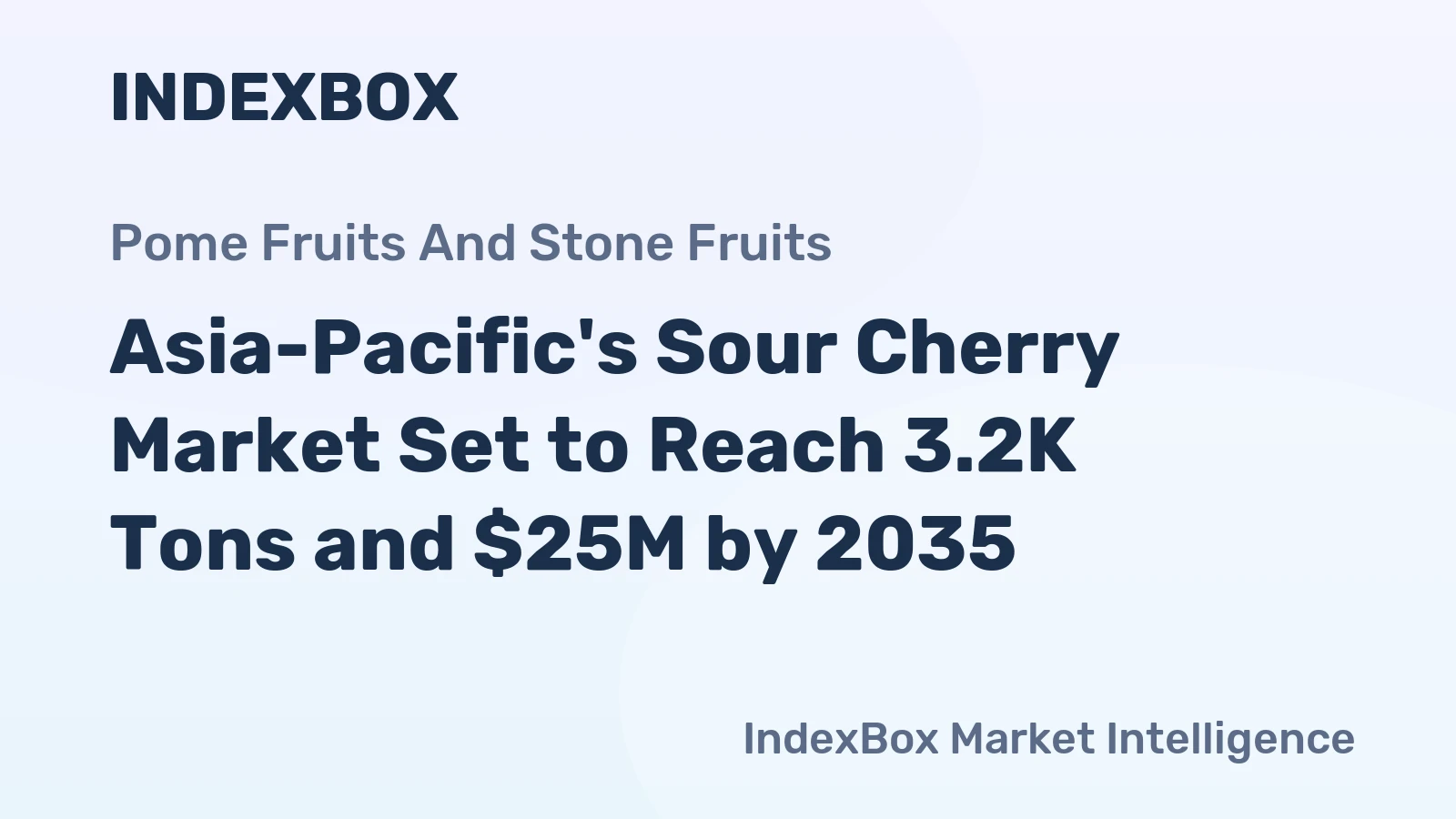 Asia-Pacific's Sour Cherry Market Set to Reach 3.2K Tons and $25M by 2035
