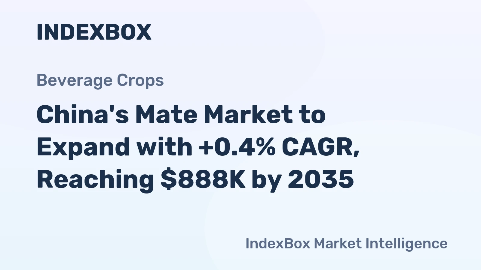 China's Mate Market to Expand with +0.4% CAGR, Reaching $888K by 2035