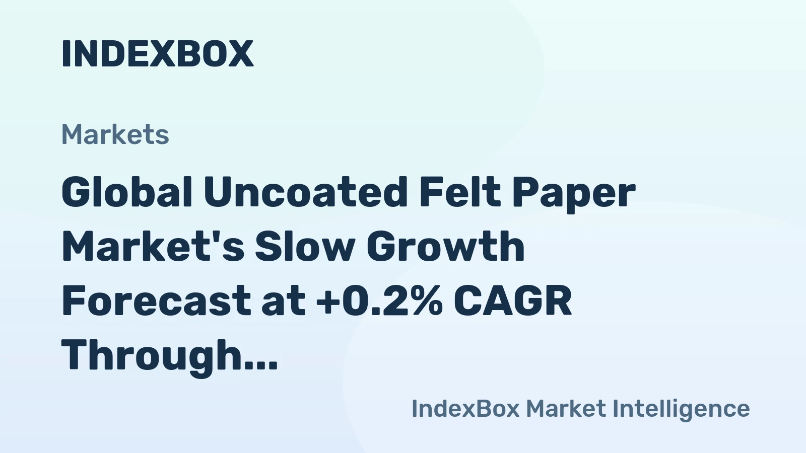 Global Uncoated Felt Paper Market's Slow Growth Forecast at +0.2% CAGR Through 2035