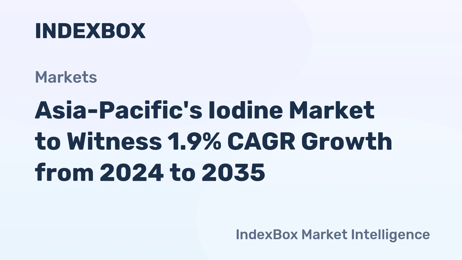 Asia-Pacific's Iodine Market to Witness 1.9% CAGR Growth from 2024 to 2035