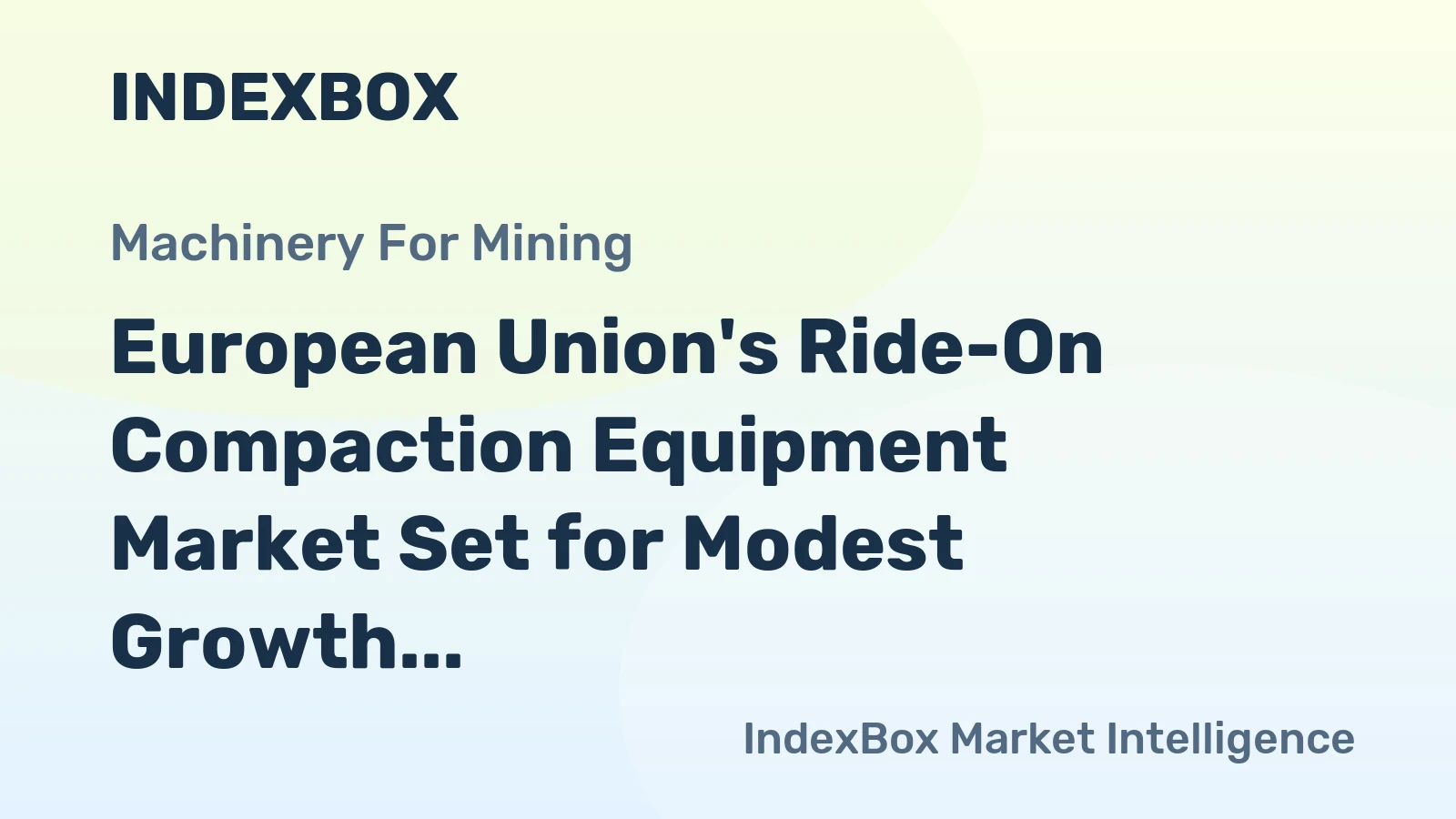 European Union's Ride-On Compaction Equipment Market Set for Modest Growth With +1.2% CAGR Through 2035