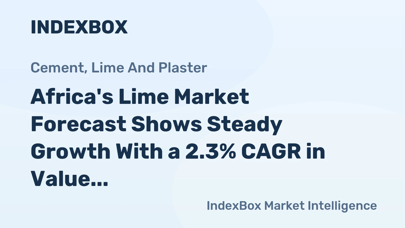 Africa's Lime Market Forecast Shows Steady Growth With a 2.3% CAGR in Value Through 2035