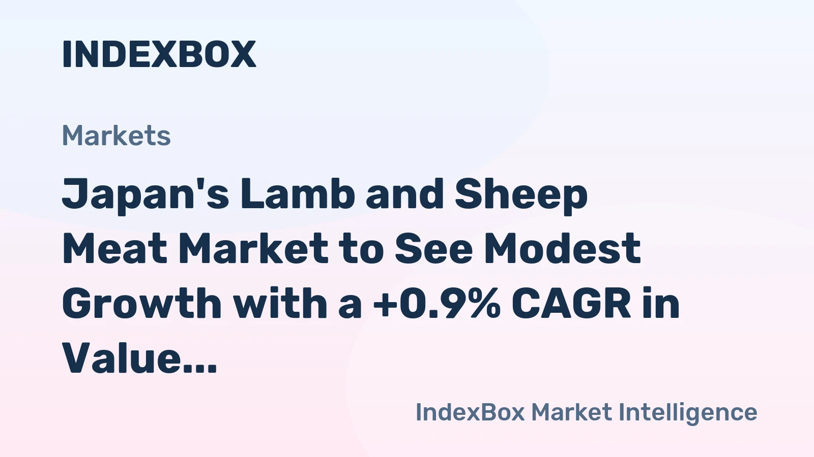 Japan's Lamb and Sheep Meat Market to See Modest Growth with a +0.9% CAGR in Value
