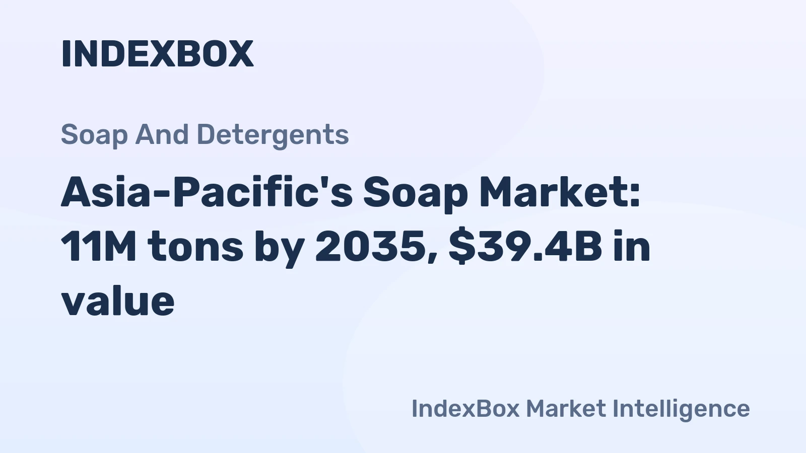 Asia-Pacific's Soap Market: 11M tons by 2035, $39.4B in value