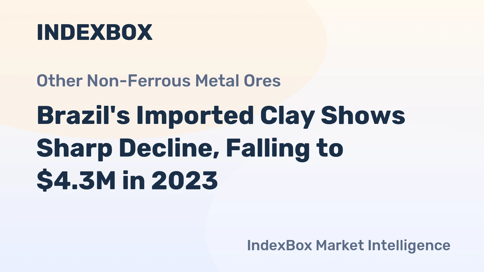 Brazil's Imported Clay Shows Sharp Decline, Falling to $4.3M in 2023
