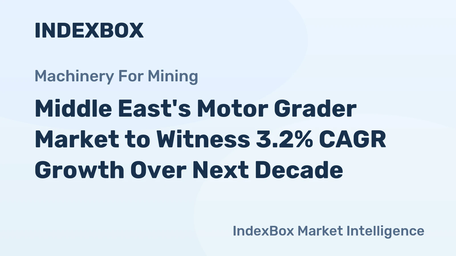 Middle East's Motor Grader Market to Witness 3.2% CAGR Growth Over Next Decade