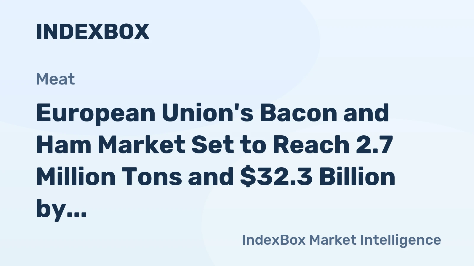 European Union's Bacon and Ham Market Set to Reach 2.7 Million Tons and $32.3 Billion by 2035