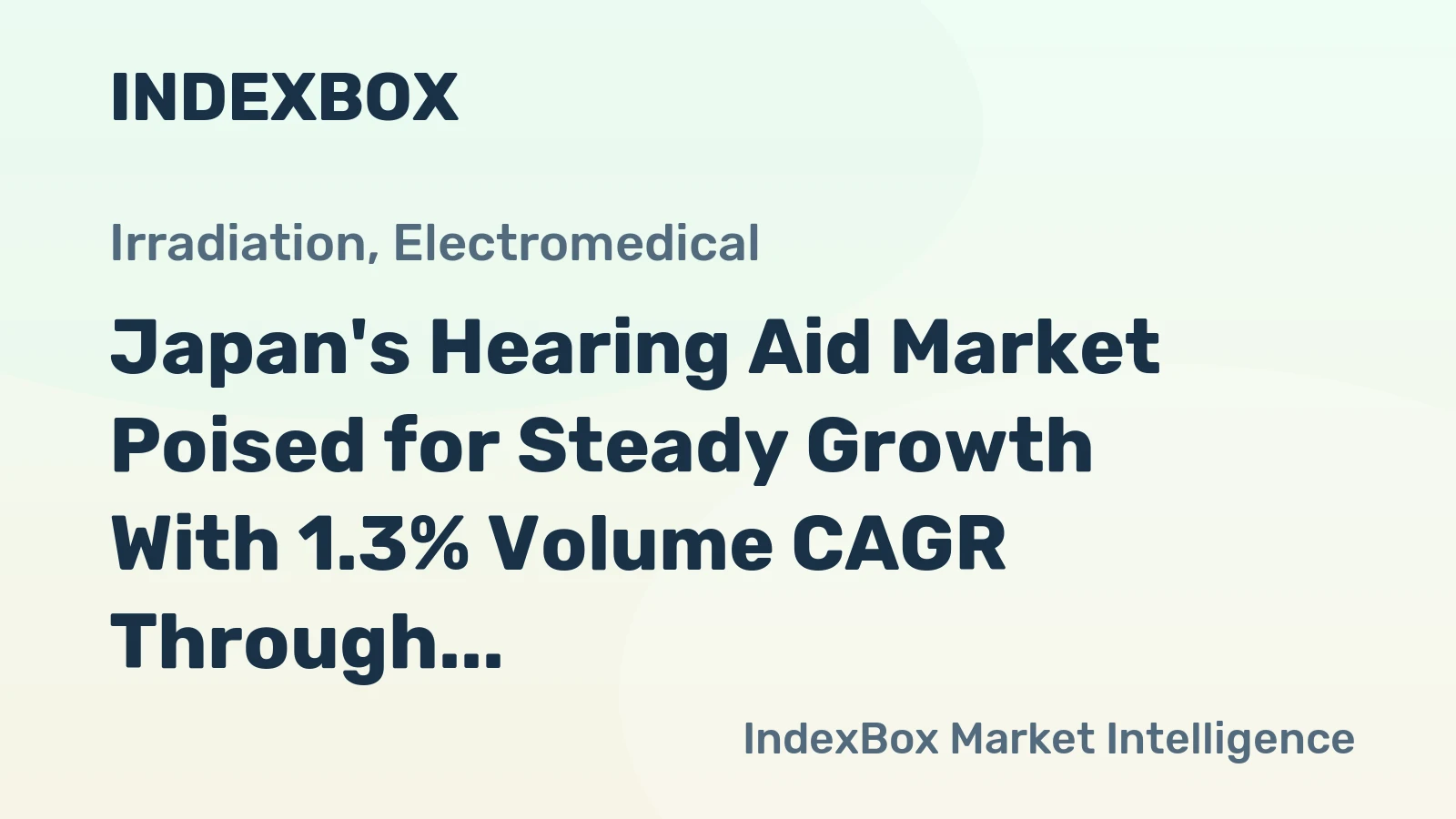 Japan's Hearing Aid Market Poised for Steady Growth With 1.3% Volume CAGR Through 2035