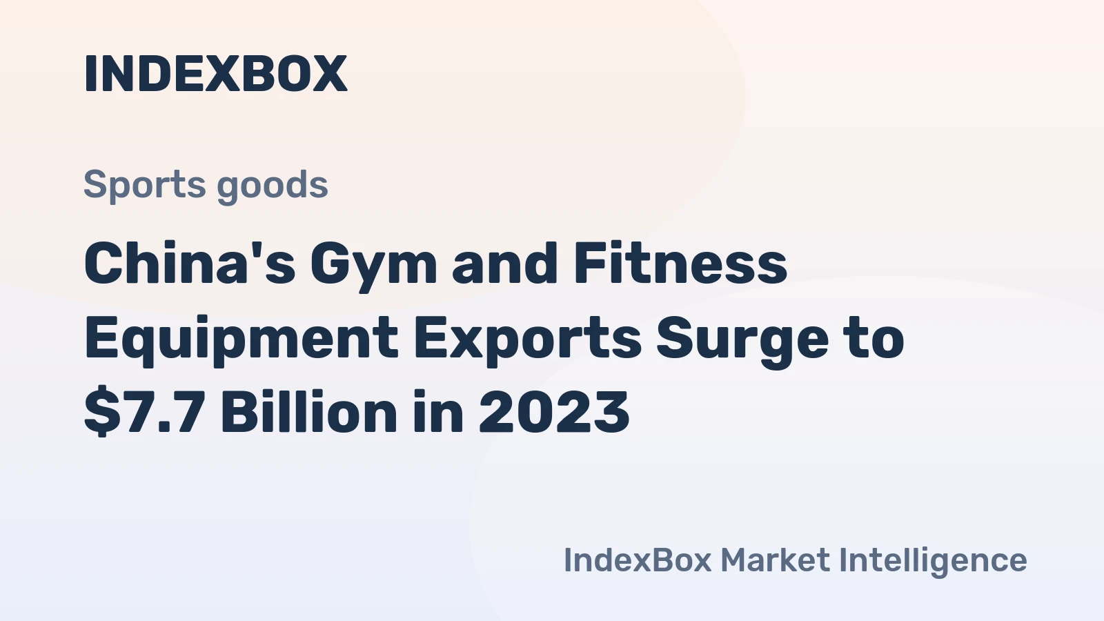 China's Gym and Fitness Equipment Exports Surge to $7.7 Billion in 2023