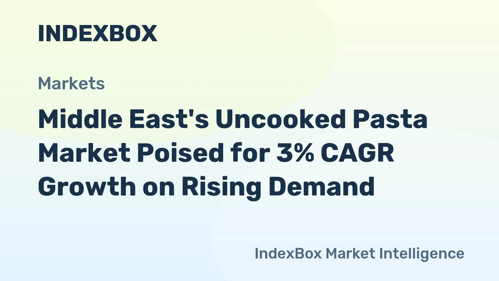Middle East's Uncooked Pasta Market Poised for 3% CAGR Growth on Rising Demand