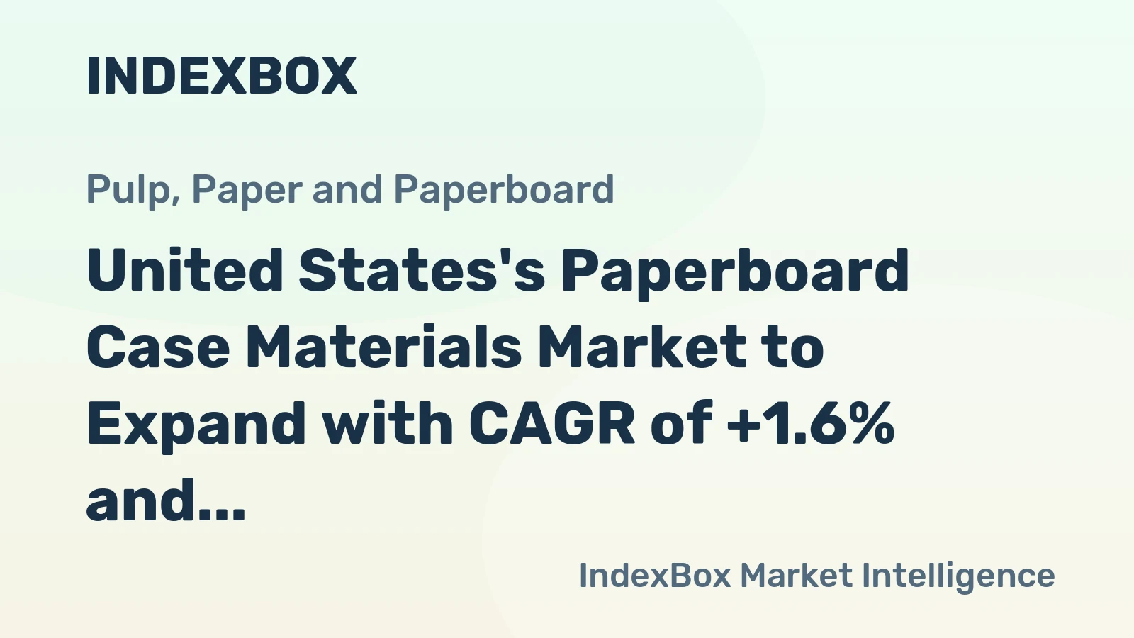United States's Paperboard Case Materials Market to Expand with CAGR of +1.6% and Reach $20.4B by 2035