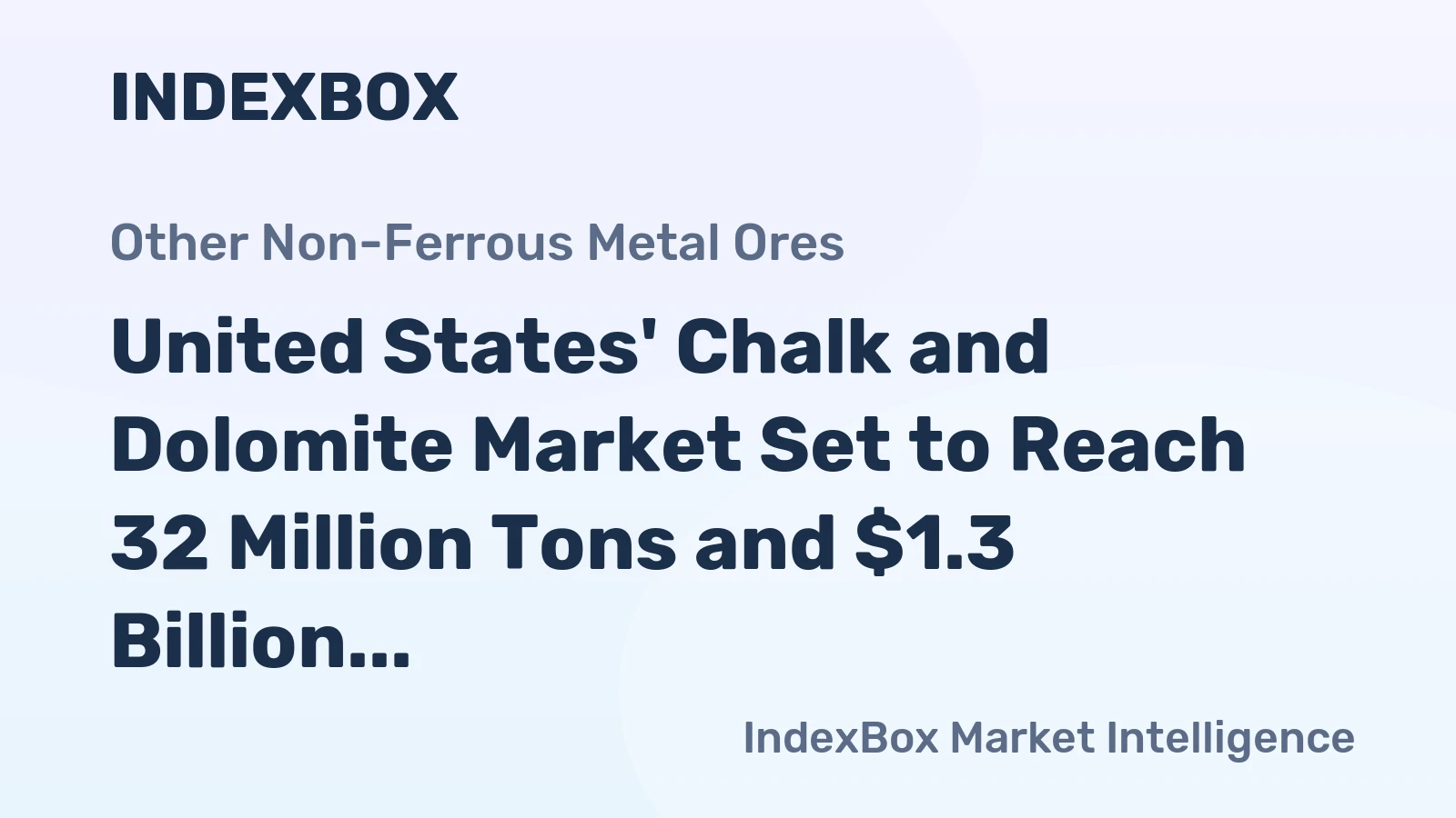 United States' Chalk and Dolomite Market Set to Reach 32 Million Tons and $1.3 Billion by 2035
