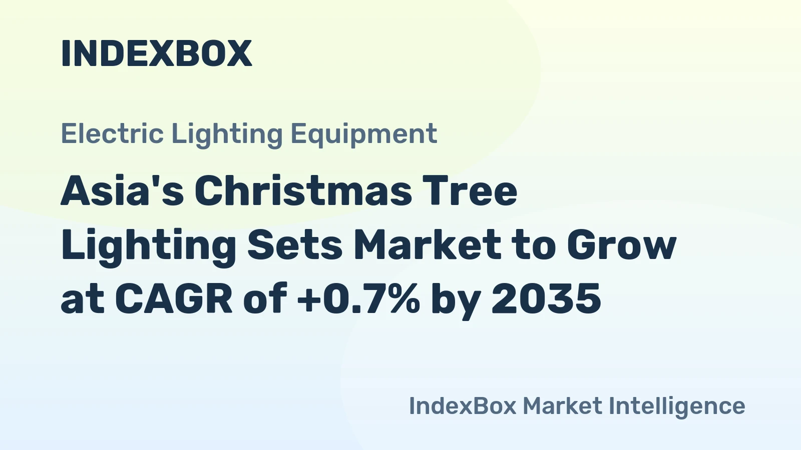 Asia's Christmas Tree Lighting Sets Market to Grow at CAGR of +0.7% by 2035