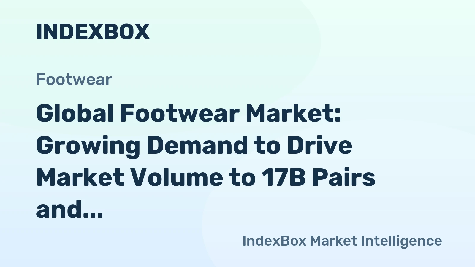 Global Footwear Market: Growing Demand to Drive Market Volume to 17B Pairs and Market Value to $201.3B by 2035
