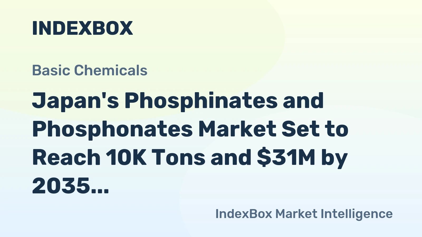 Japan's Phosphinates and Phosphonates Market Set to Reach 10K Tons and $31M by 2035