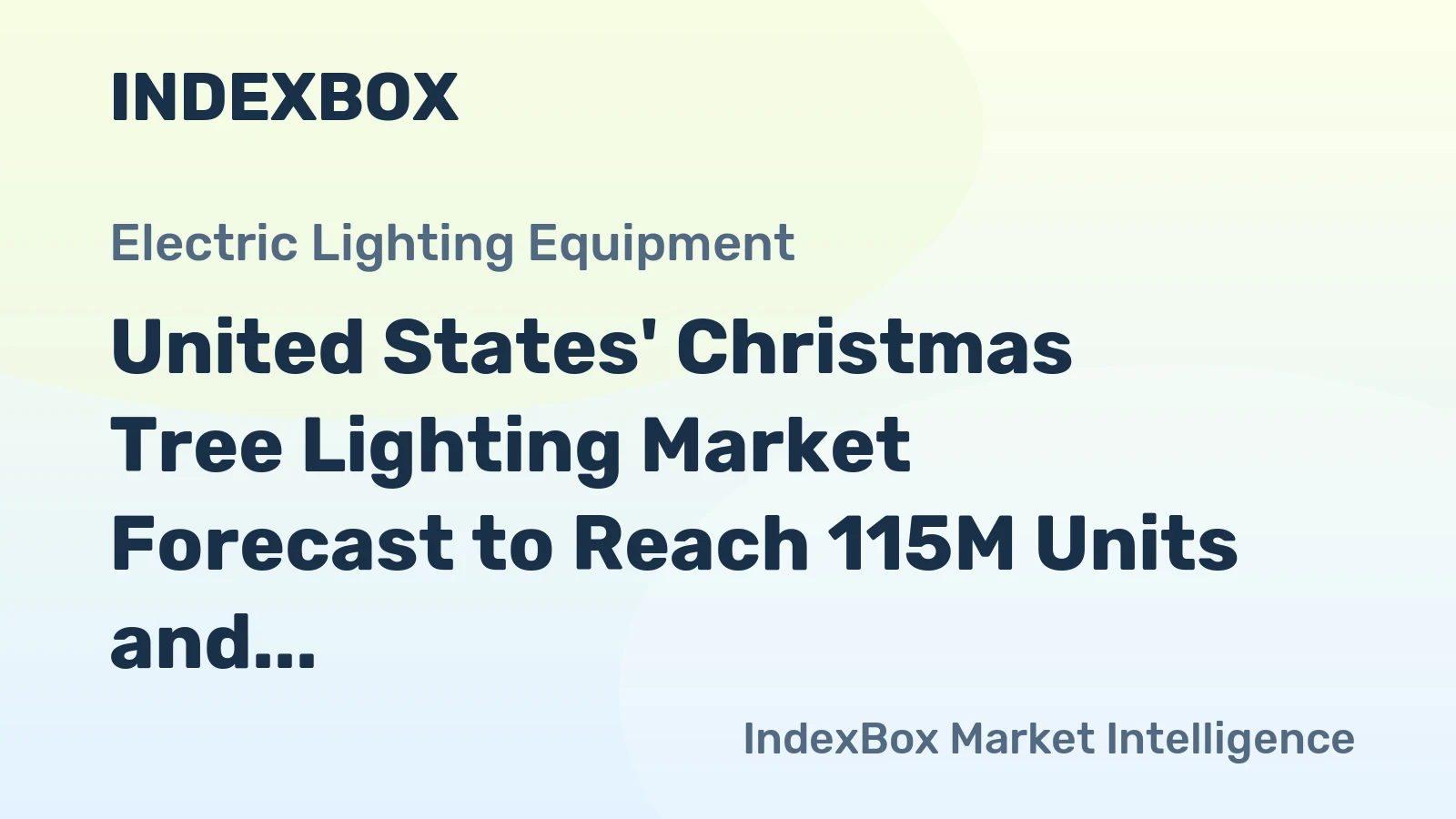 United States' Christmas Tree Lighting Market Forecast to Reach 115M Units and $417M in Value