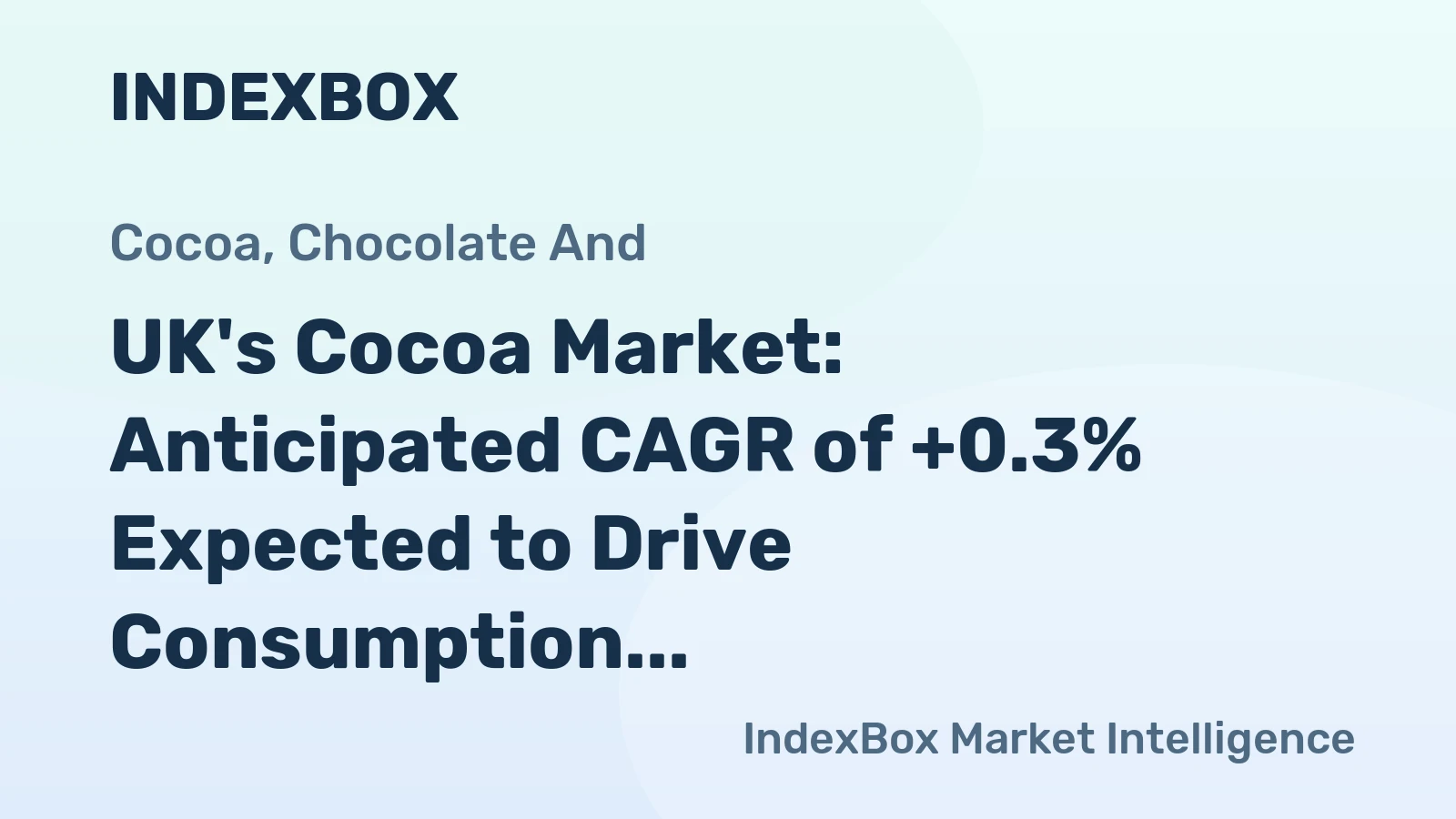 UK's Cocoa Market: Anticipated CAGR of +0.3% Expected to Drive Consumption Trends Over the Next Decade