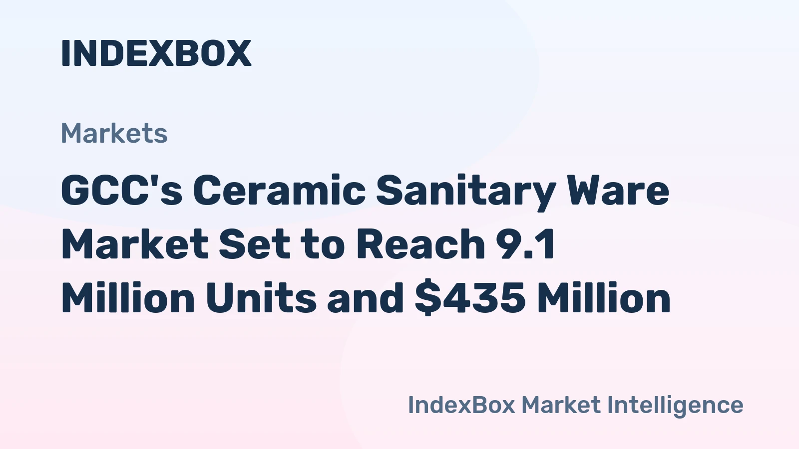 GCC's Ceramic Sanitary Ware Market Set to Reach 9.1 Million Units and $435 Million