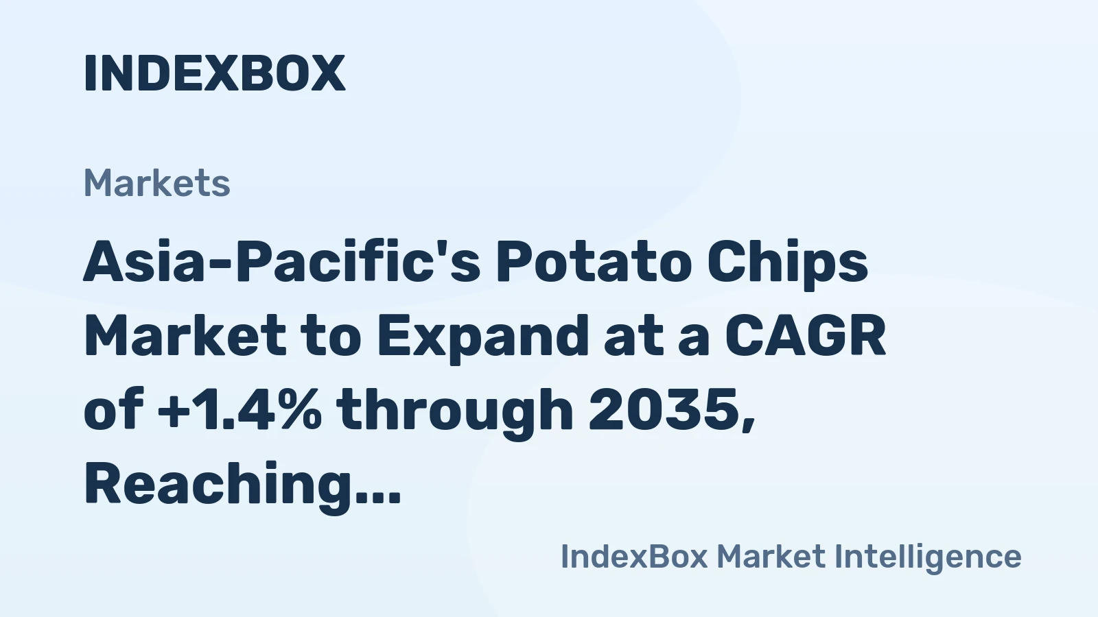Asia-Pacific's Potato Chips Market to Expand at a CAGR of +1.4% through 2035, Reaching $46.5B in Value
