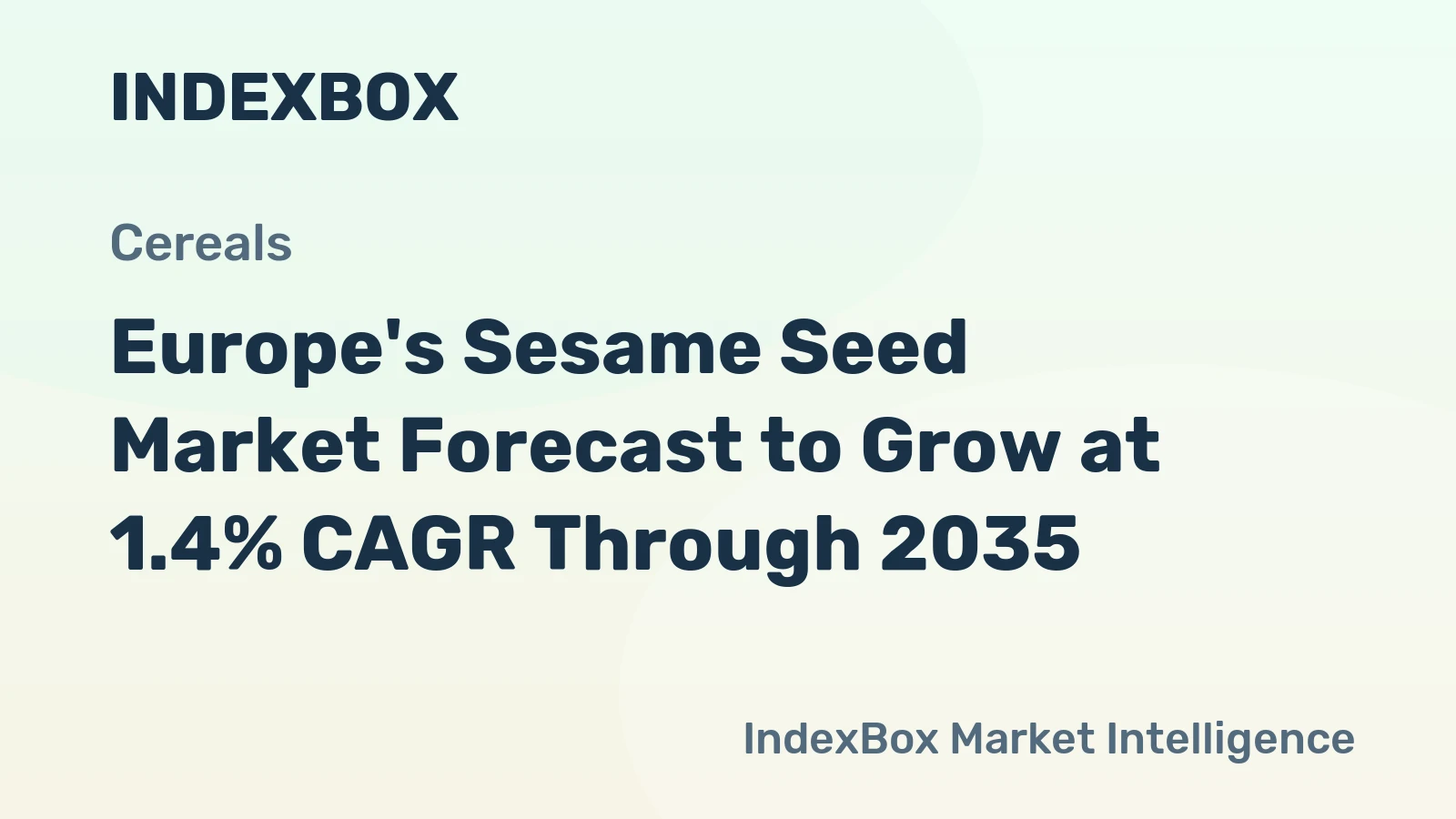 Europe's Sesame Seed Market Forecast to Grow at 1.4% CAGR Through 2035