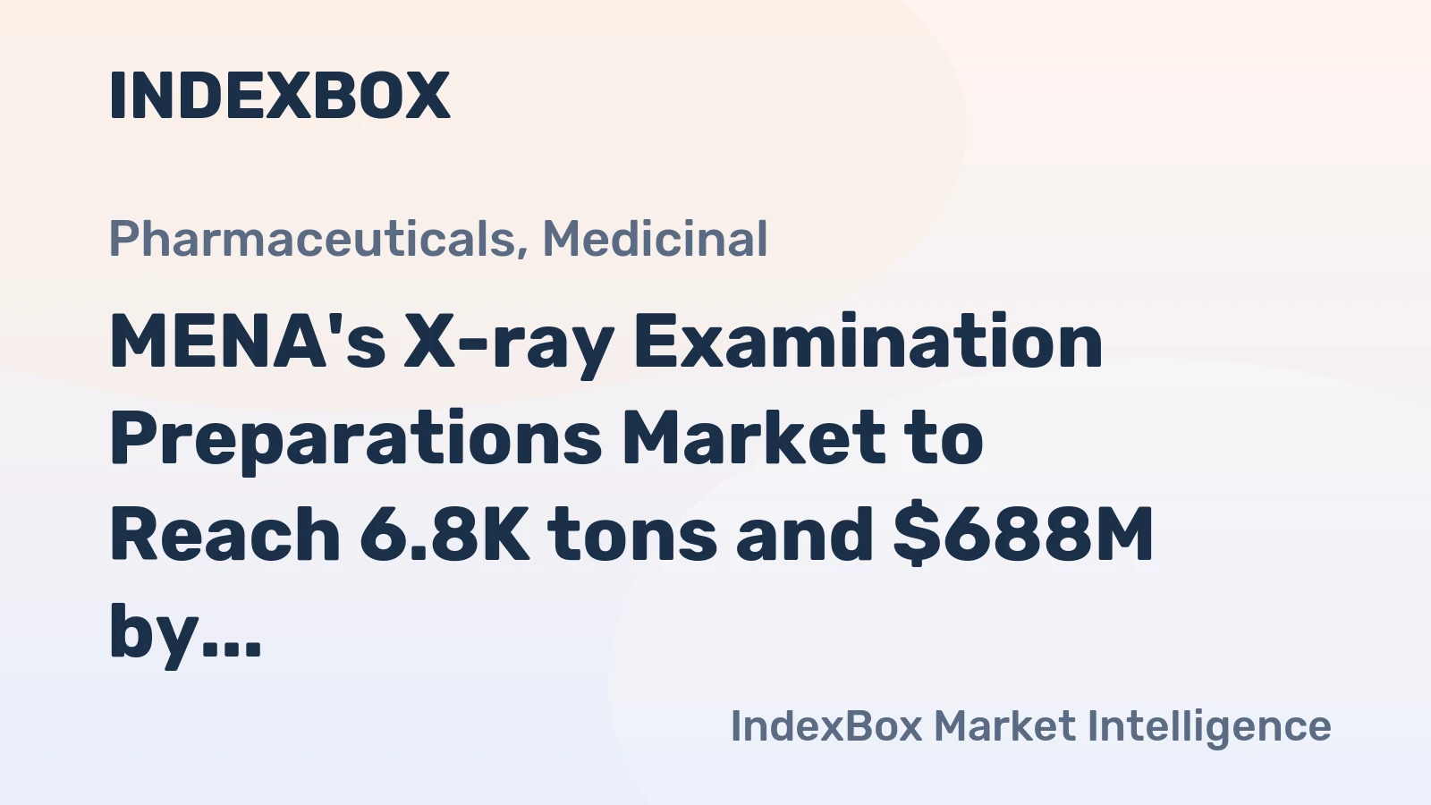 MENA's X-ray Examination Preparations Market to Reach 6.8K tons and $688M by 2035, Fueled by Increasing Demand
