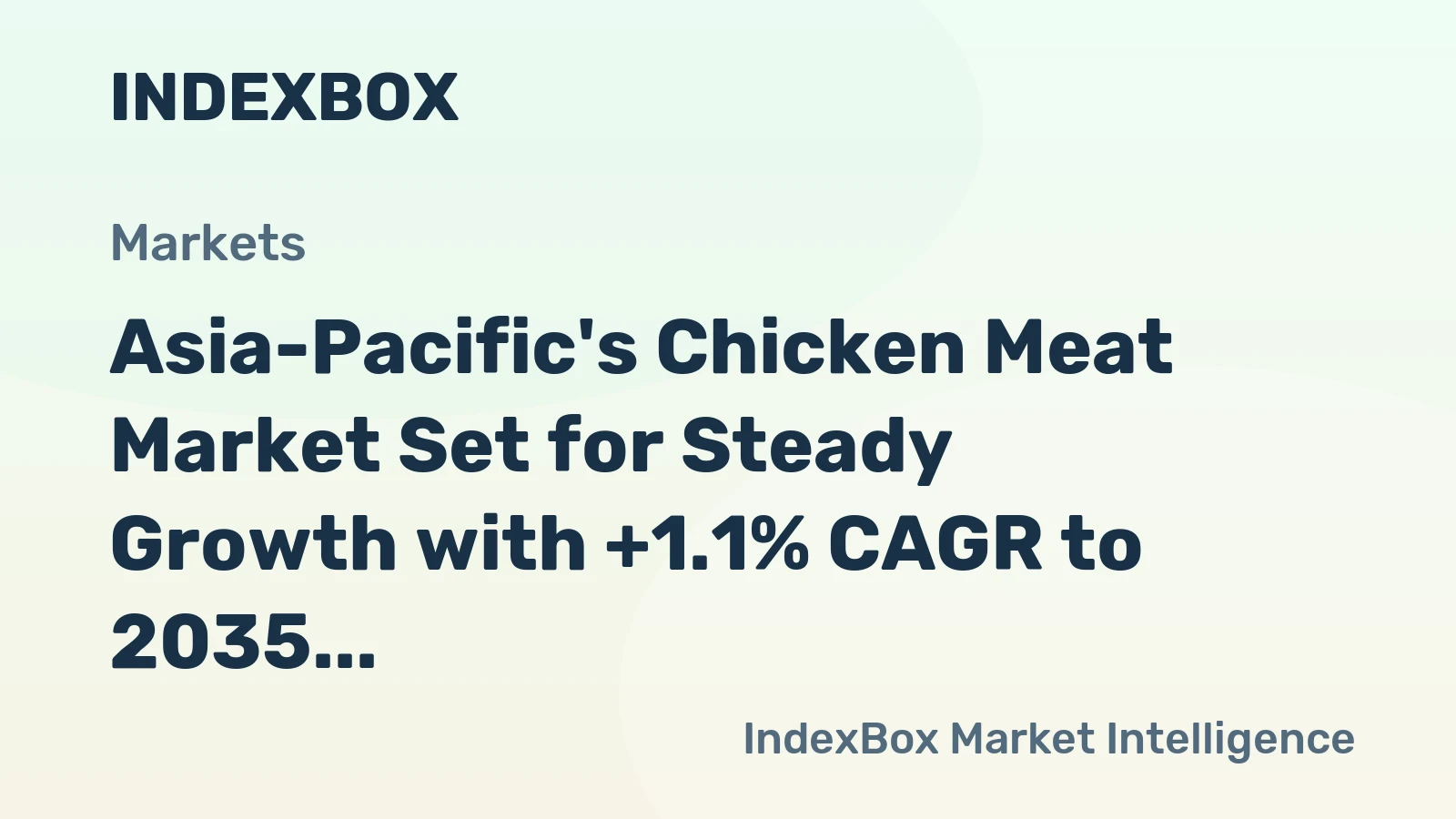 Asia-Pacific's Chicken Meat Market Set for Steady Growth with +1.1% CAGR to 2035