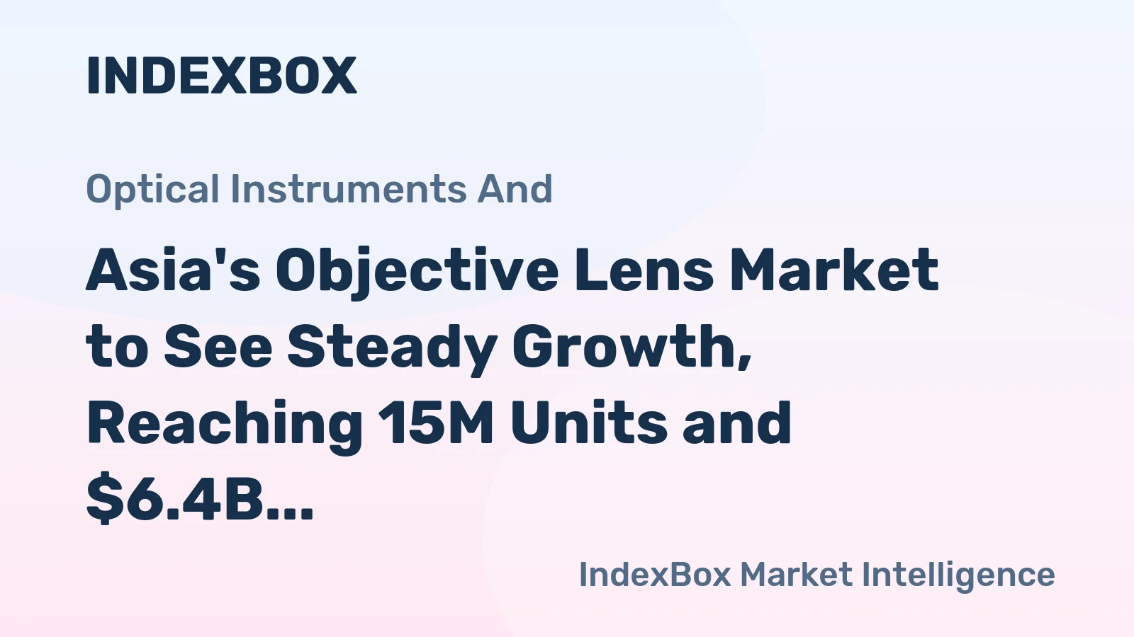 Asia's Objective Lens Market to See Steady Growth, Reaching 15M Units and $6.4B by 2035