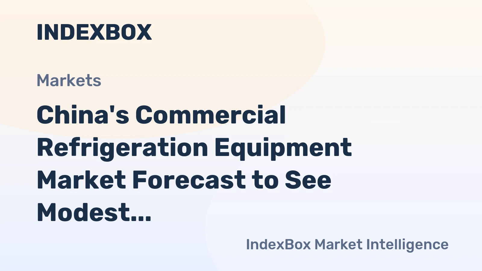 China's Commercial Refrigeration Equipment Market Forecast to See Modest 0.7% CAGR Growth Through 2035