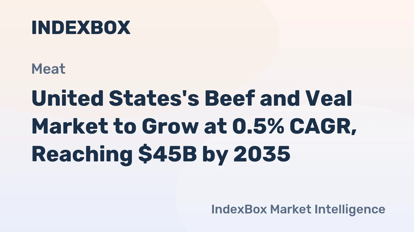 United States's Beef and Veal Market to Grow at 0.5% CAGR, Reaching $45B by 2035