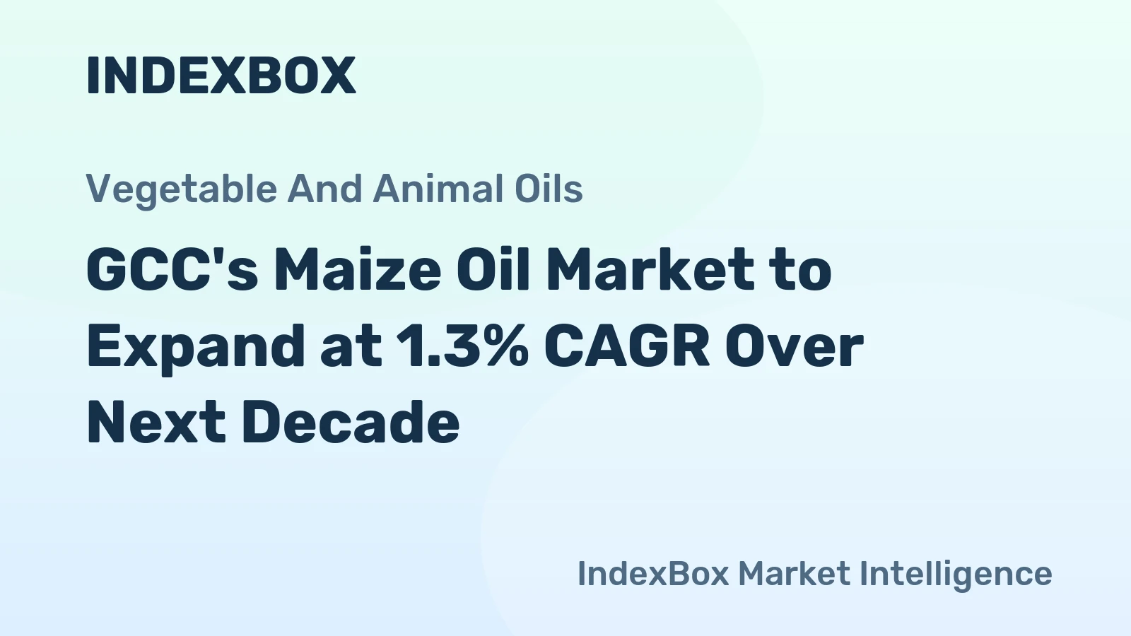 GCC's Maize Oil Market to Expand at 1.3% CAGR Over Next Decade