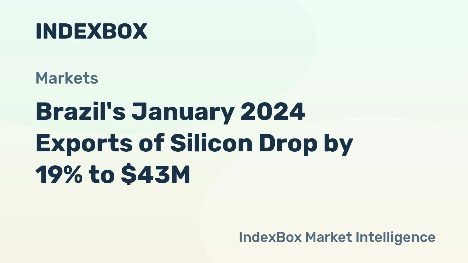 Brazil's January 2024 Exports of Silicon Drop by 19% to $43M