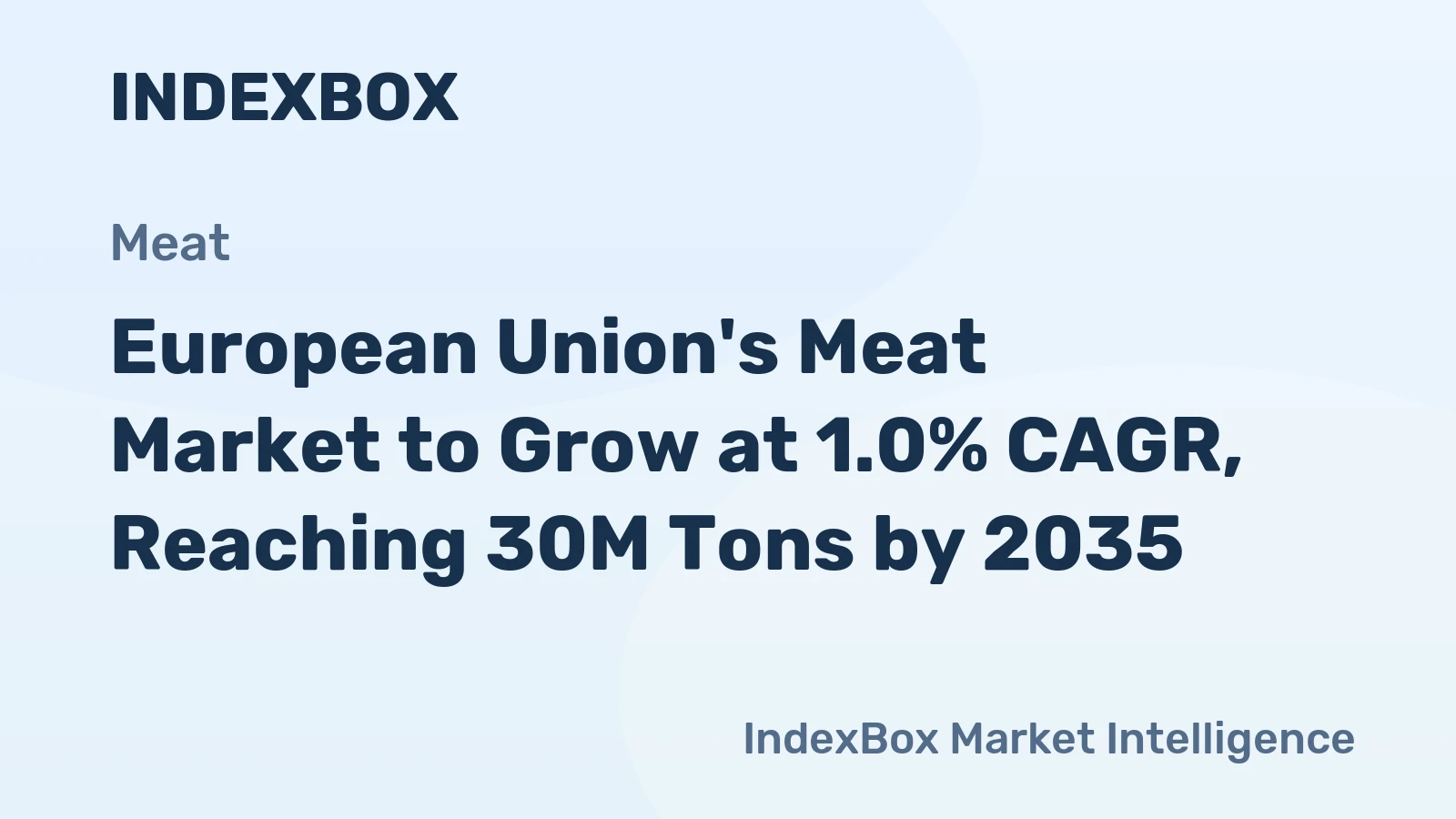 European Union's Meat Market to Grow at 1.0% CAGR, Reaching 30M Tons by 2035